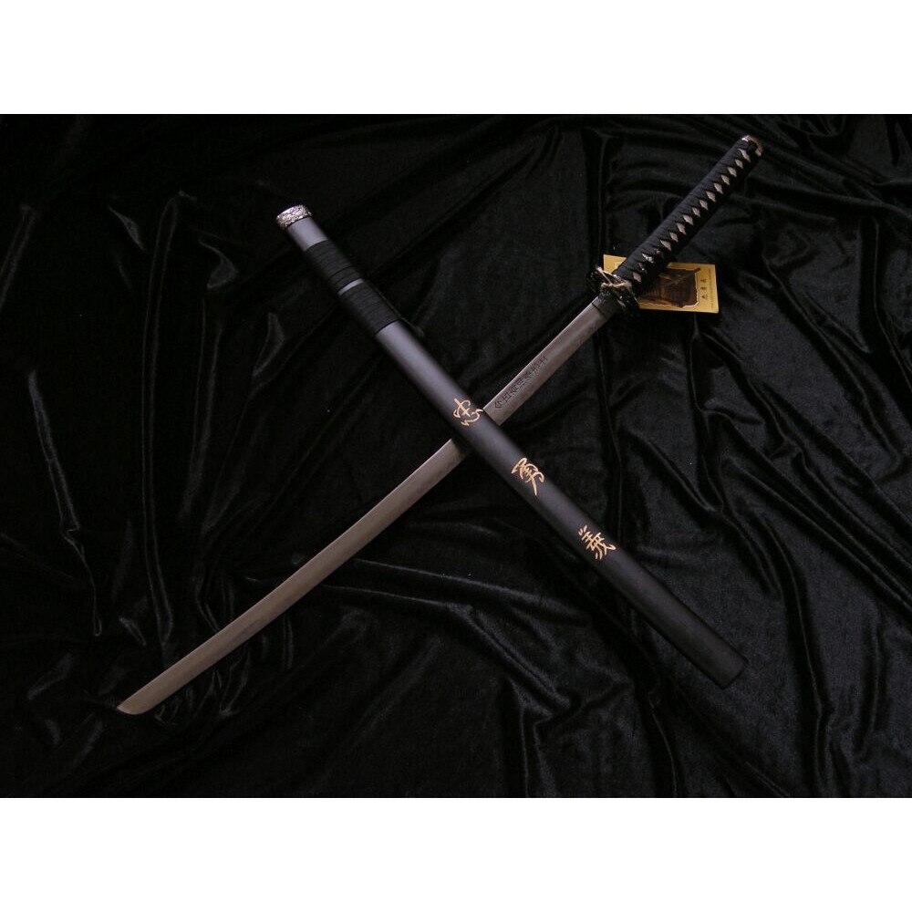 Sabie de Samurai Katana cu Teaca si Suport, Decorativa, din Otel Carbon ...