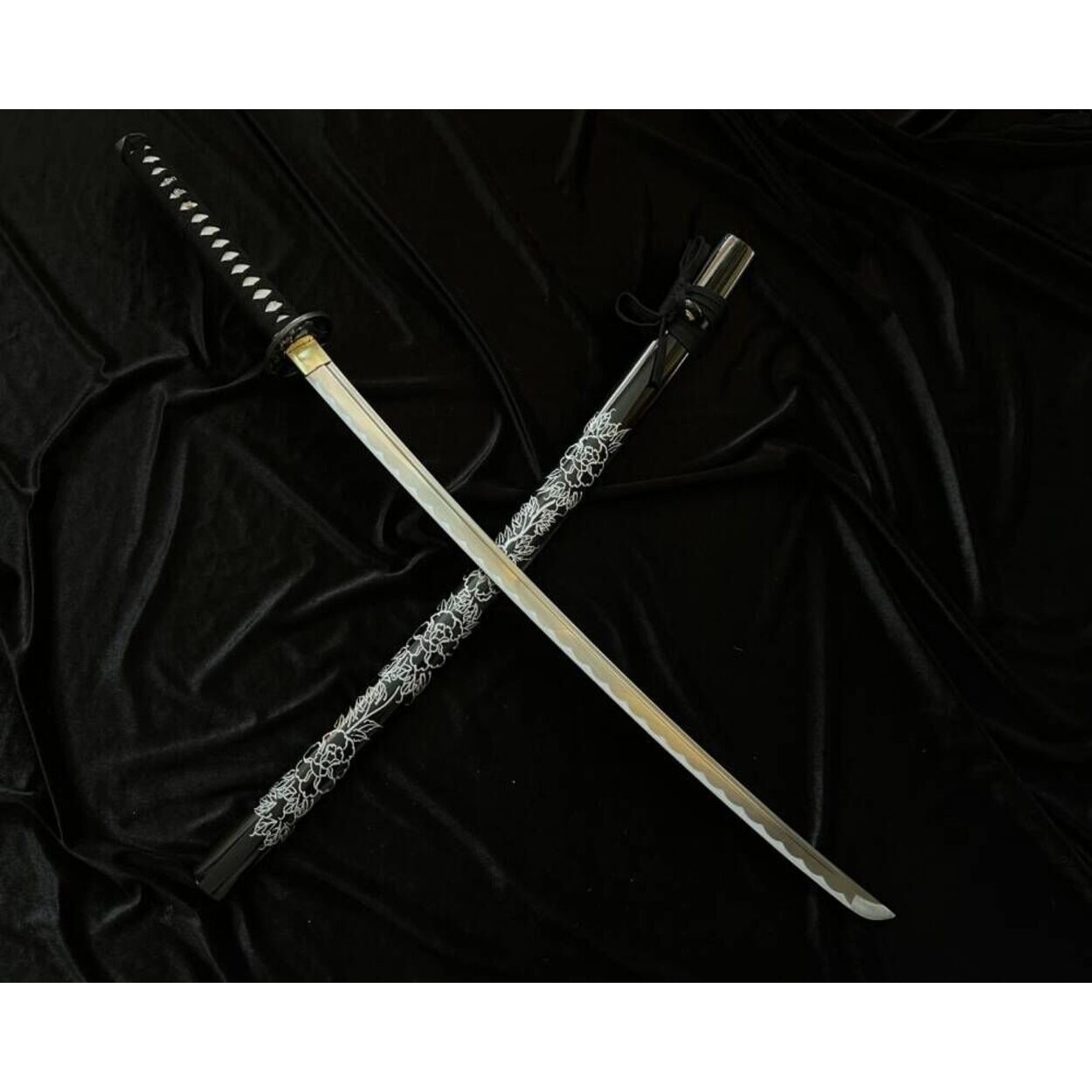 Katana Sabie de Antrenament cu Teaca si Suport, Otel Carbon, 4KM91 ...