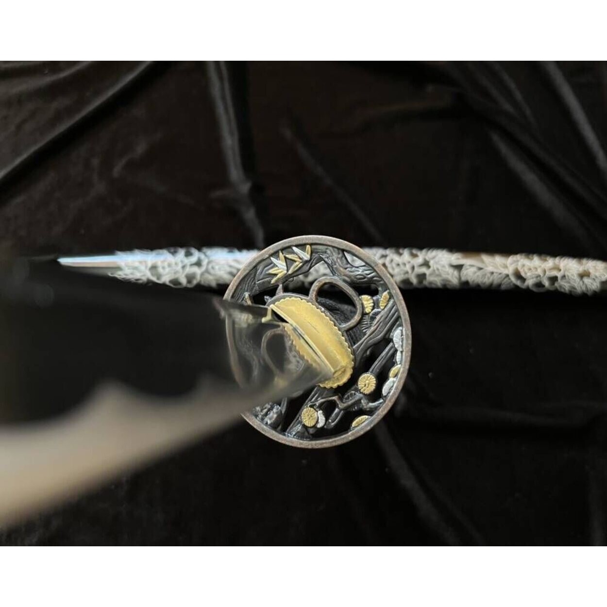 Katana Sabie de Antrenament cu Teaca si Suport, Otel Carbon, 4KM91 ...