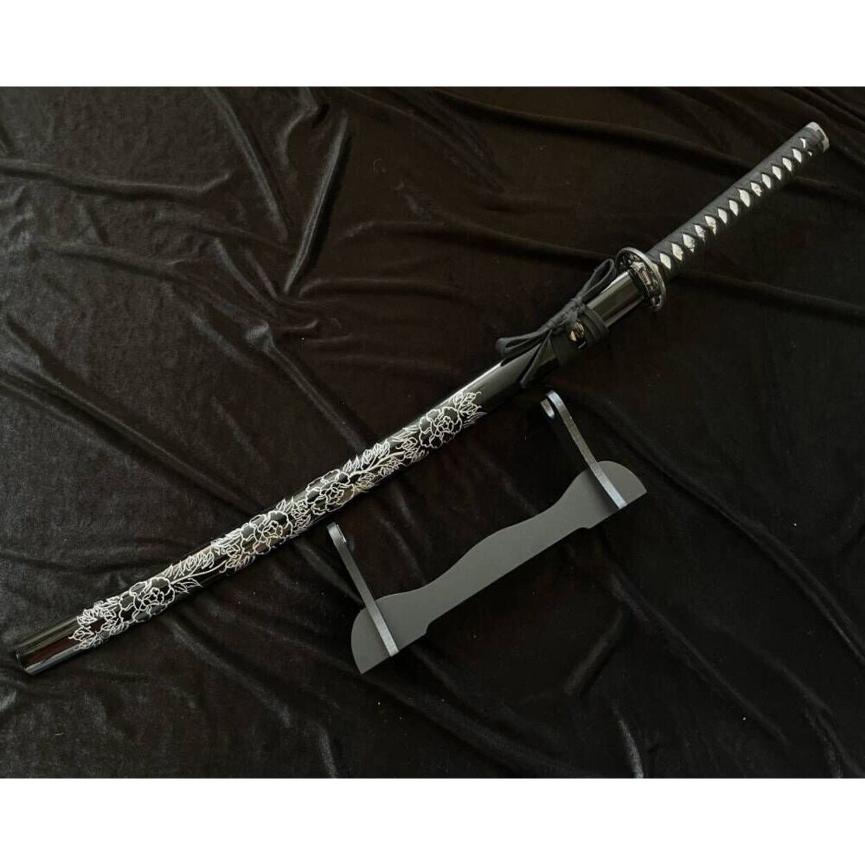 Katana Sabie de Antrenament cu Teaca si Suport, Otel Carbon, 4KM91 ...