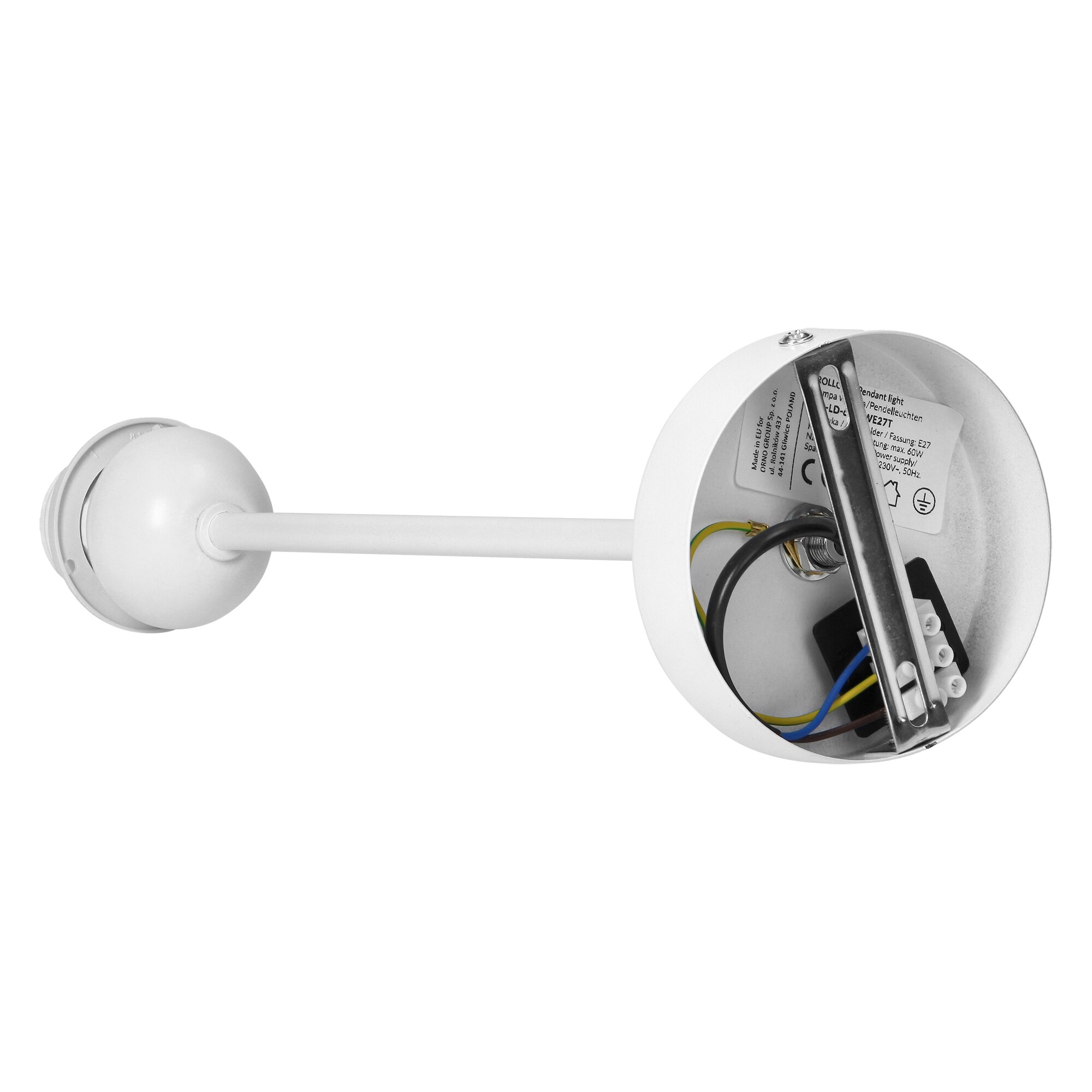 Lustra ADVITI Rollo AD-LD-6340WE27T, E27, 1 x 60W, alb - eMAG.ro