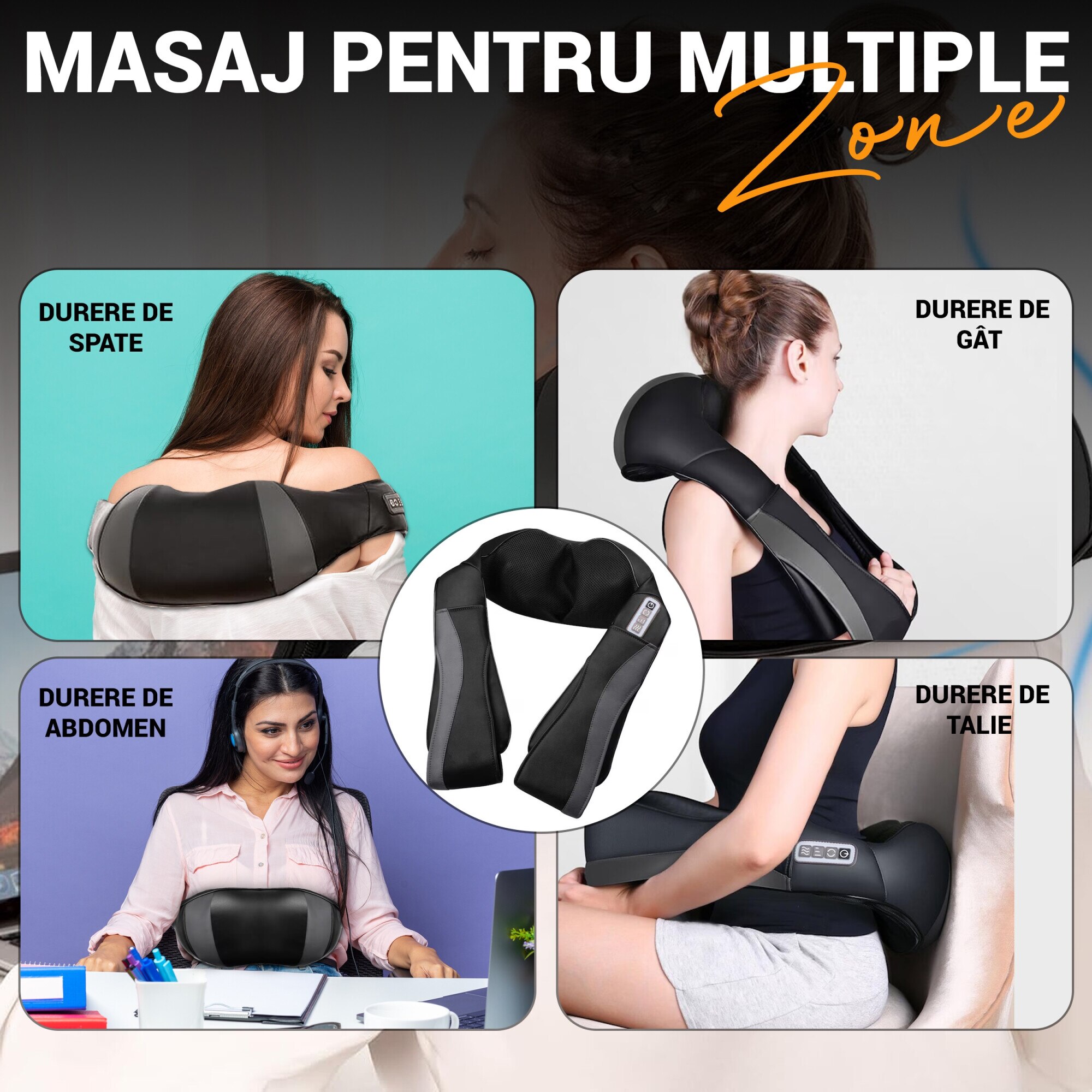 Aparat Profesional pentru Masaj SeveShop, Masaj Shiatsu 3D cu Functie ...