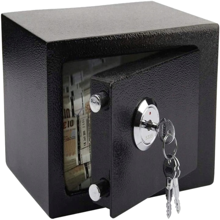 Seif de casa pentru bani, blocare cu cheie, puternic - eMAG.ro
