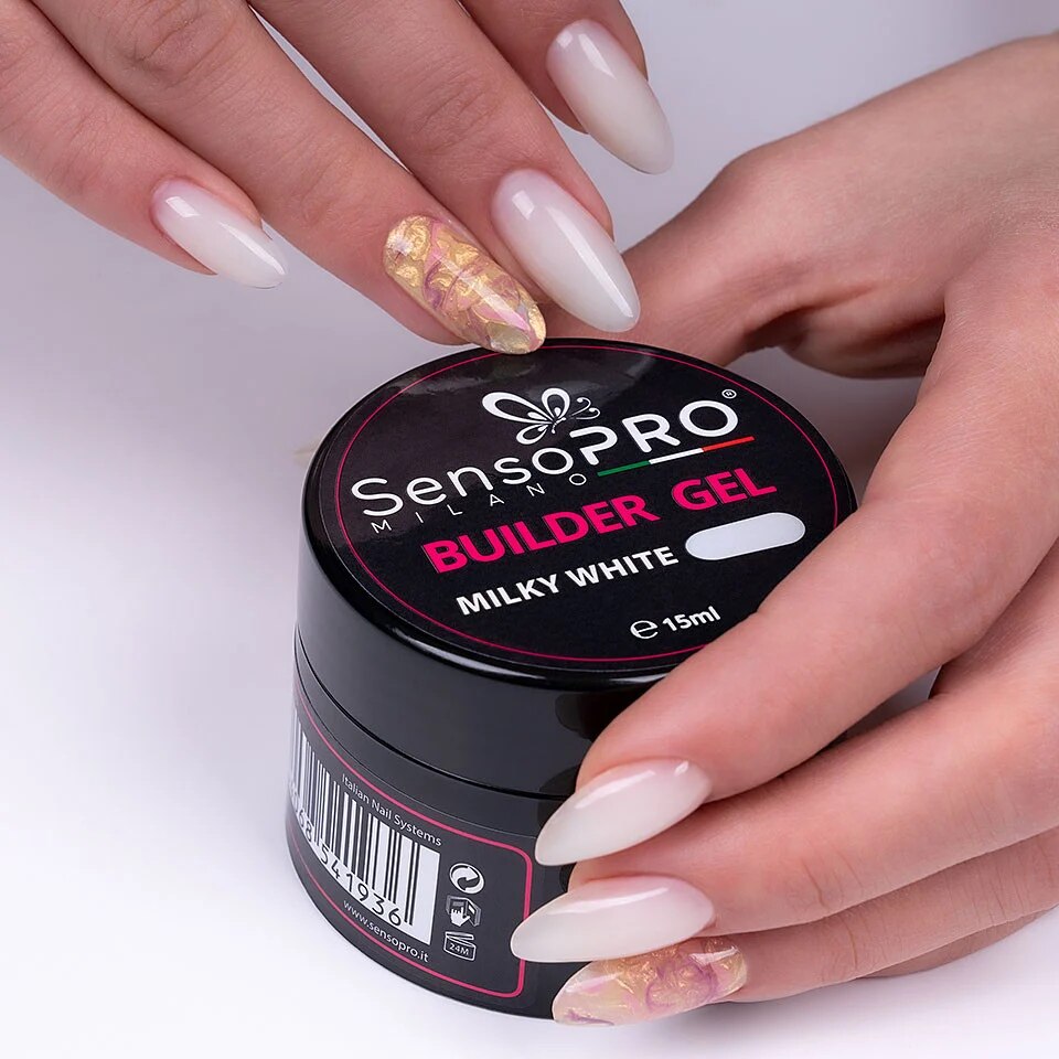 Gel Constructie Unghii SensoPRO Milano 15ml - Milky White - eMAG.ro