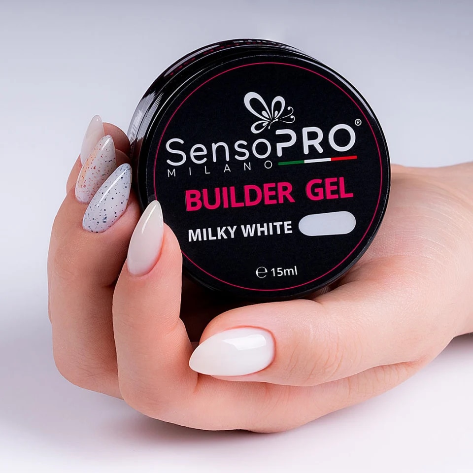 Gel Constructie Unghii SensoPRO Milano 15ml - Milky White - eMAG.ro