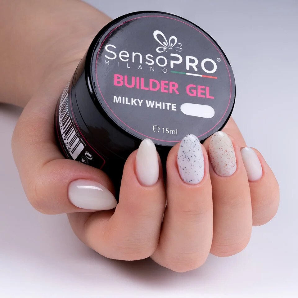 Gel Constructie Unghii SensoPRO Milano 15ml - Milky White - eMAG.ro