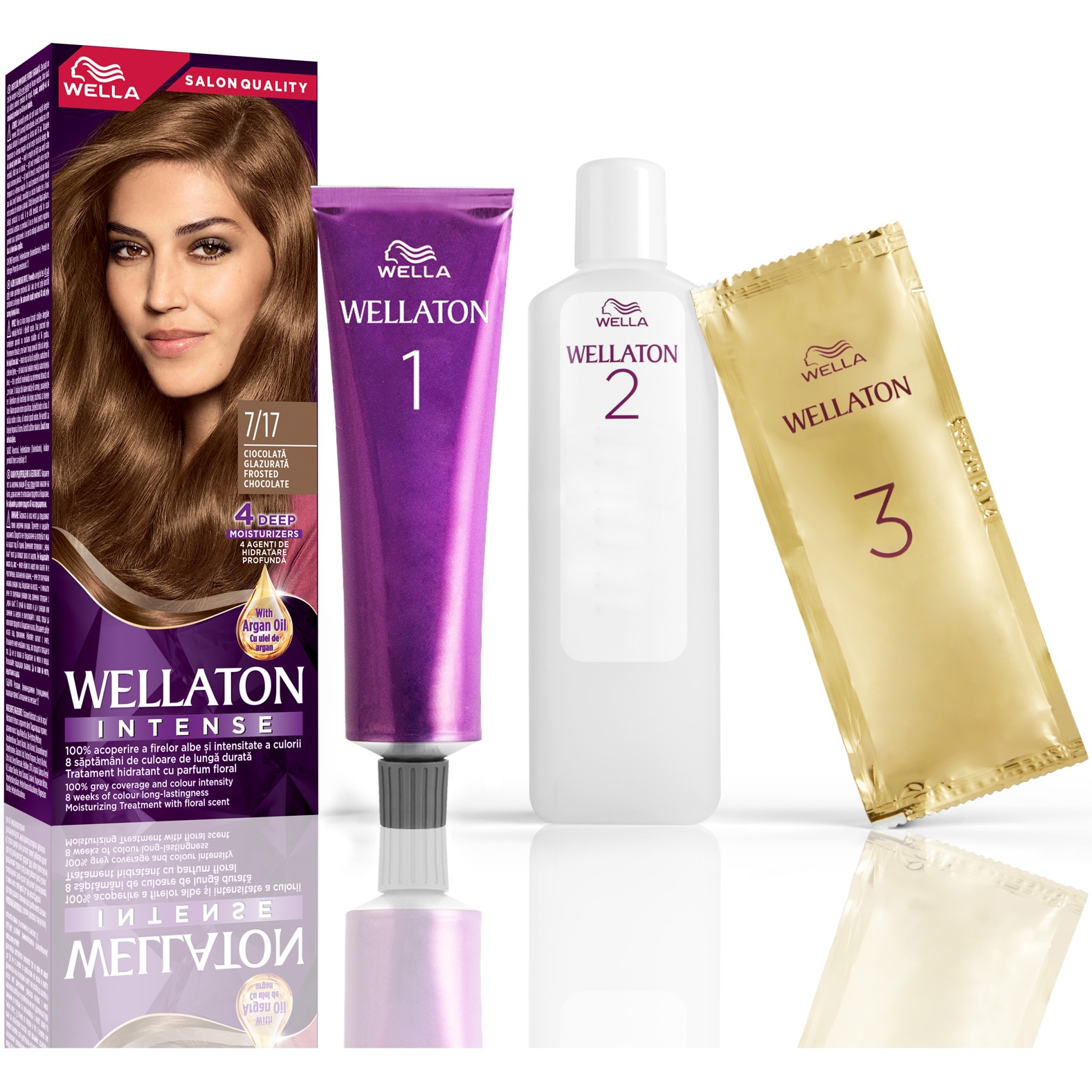 Перманентна боя за коса Wellaton 7/17 Glazed Chocolate, 110 мл - eMAG.bg