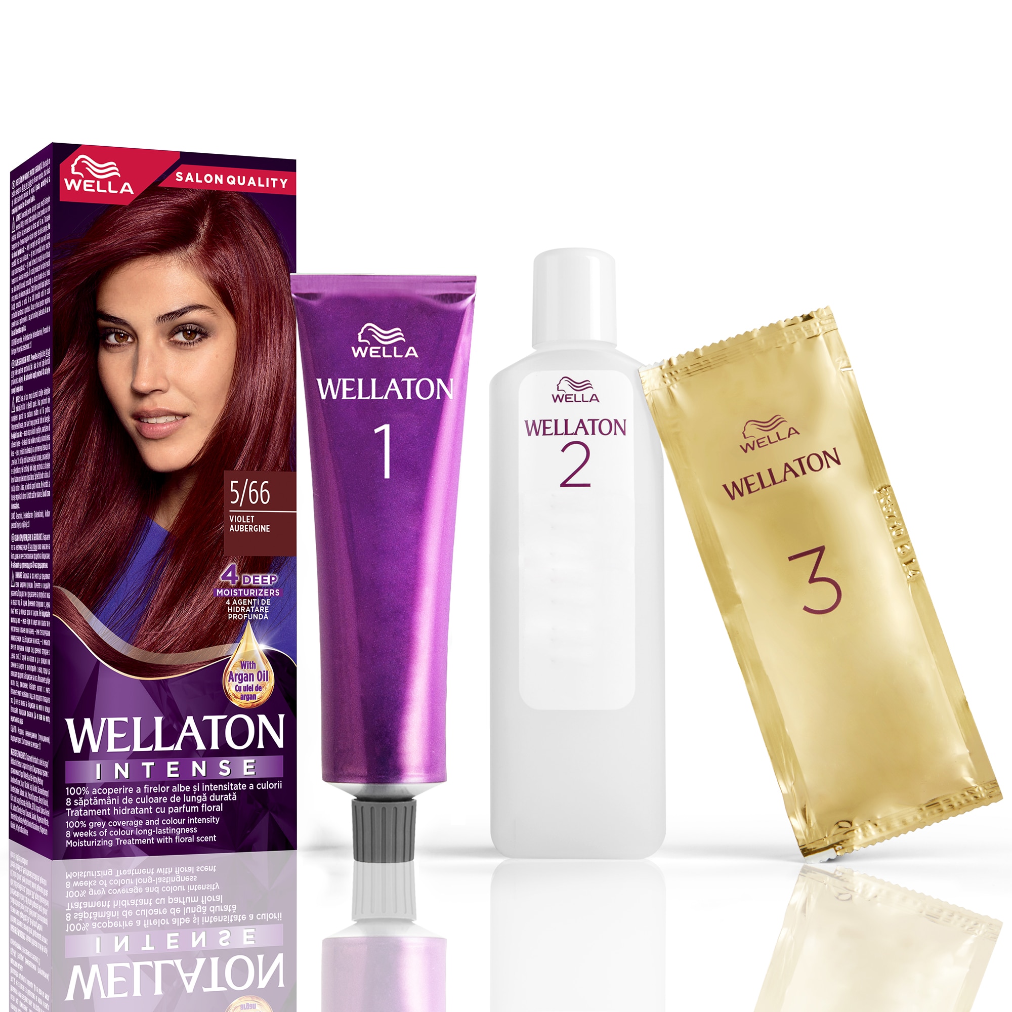 Vopsea de par permanenta Wellaton Violet 5/66, 110 ml - eMAG.ro