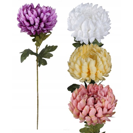 Crizantema cu tulpina floare artificiala mare 75 cm - eMAG.ro