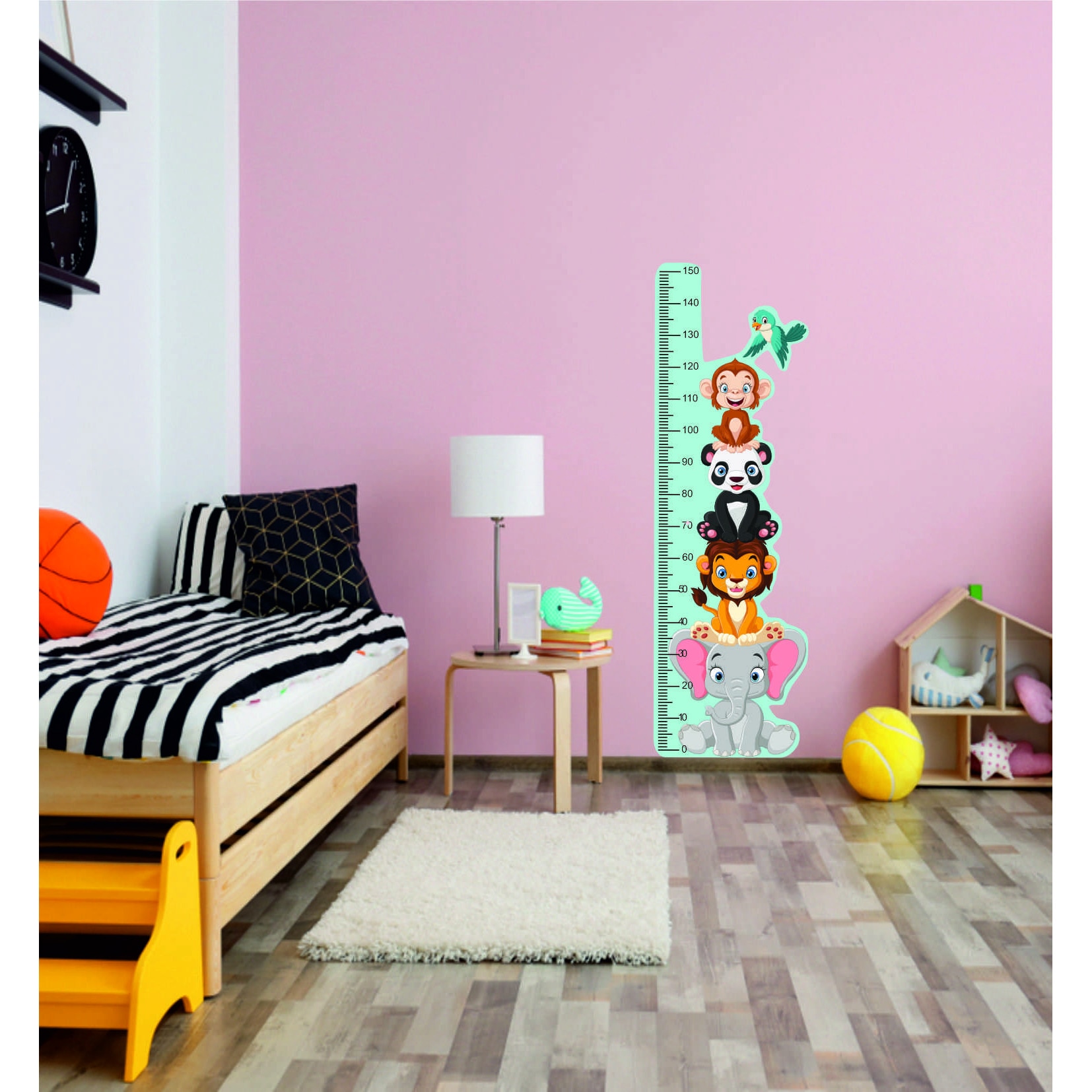 Masurator inaltime pentru copii 47X150, animale, Creative Rey® - eMAG.ro