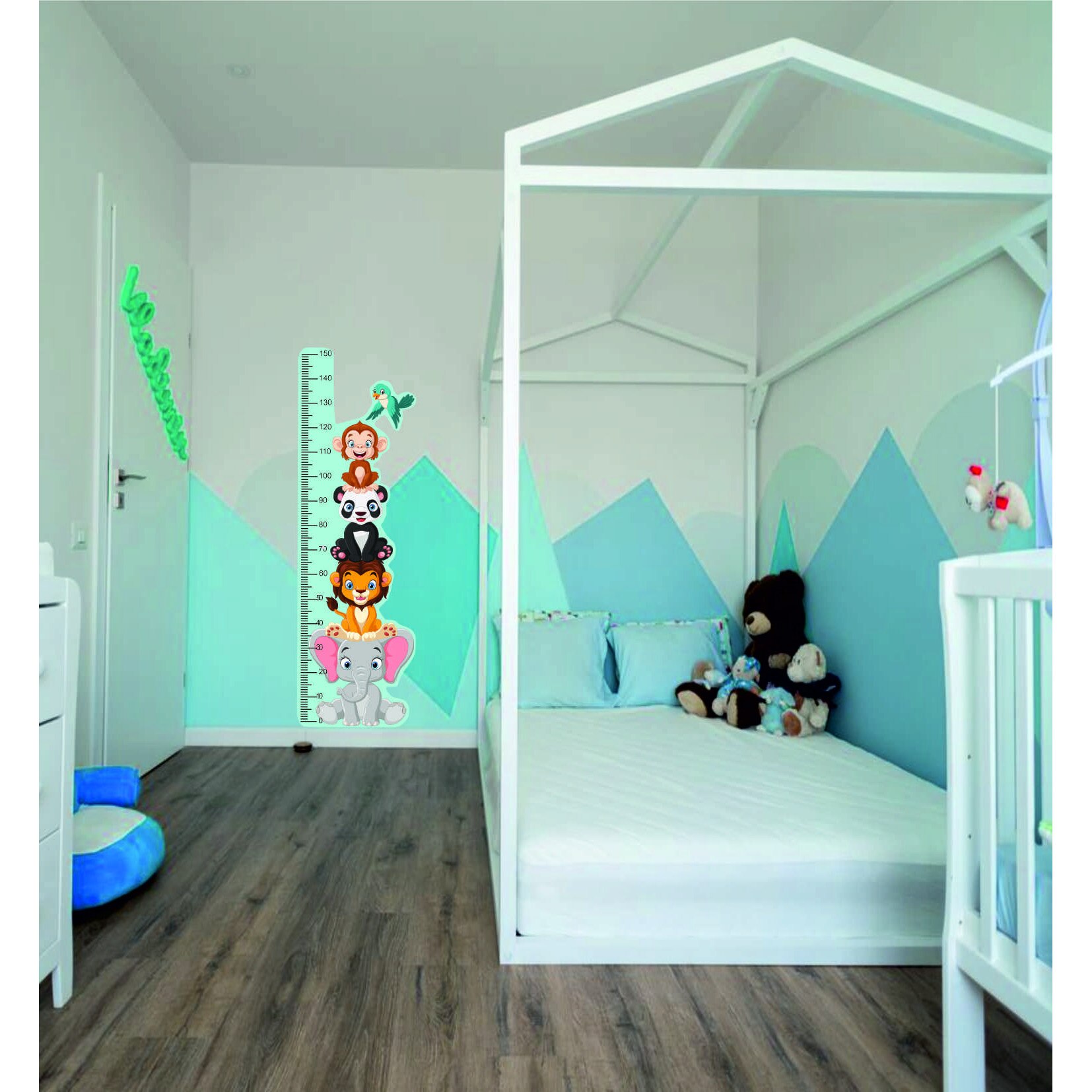 Masurator inaltime pentru copii 47X150, animale, Creative Rey® - eMAG.ro