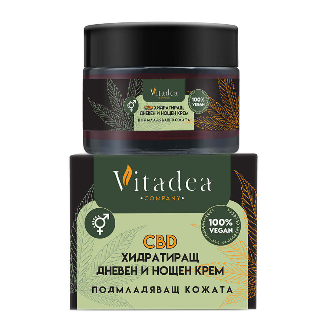 Крем за лице Vitadea CBD, Anti-ageing, Дневен/ Нощен, 50 мл - eMAG.bg