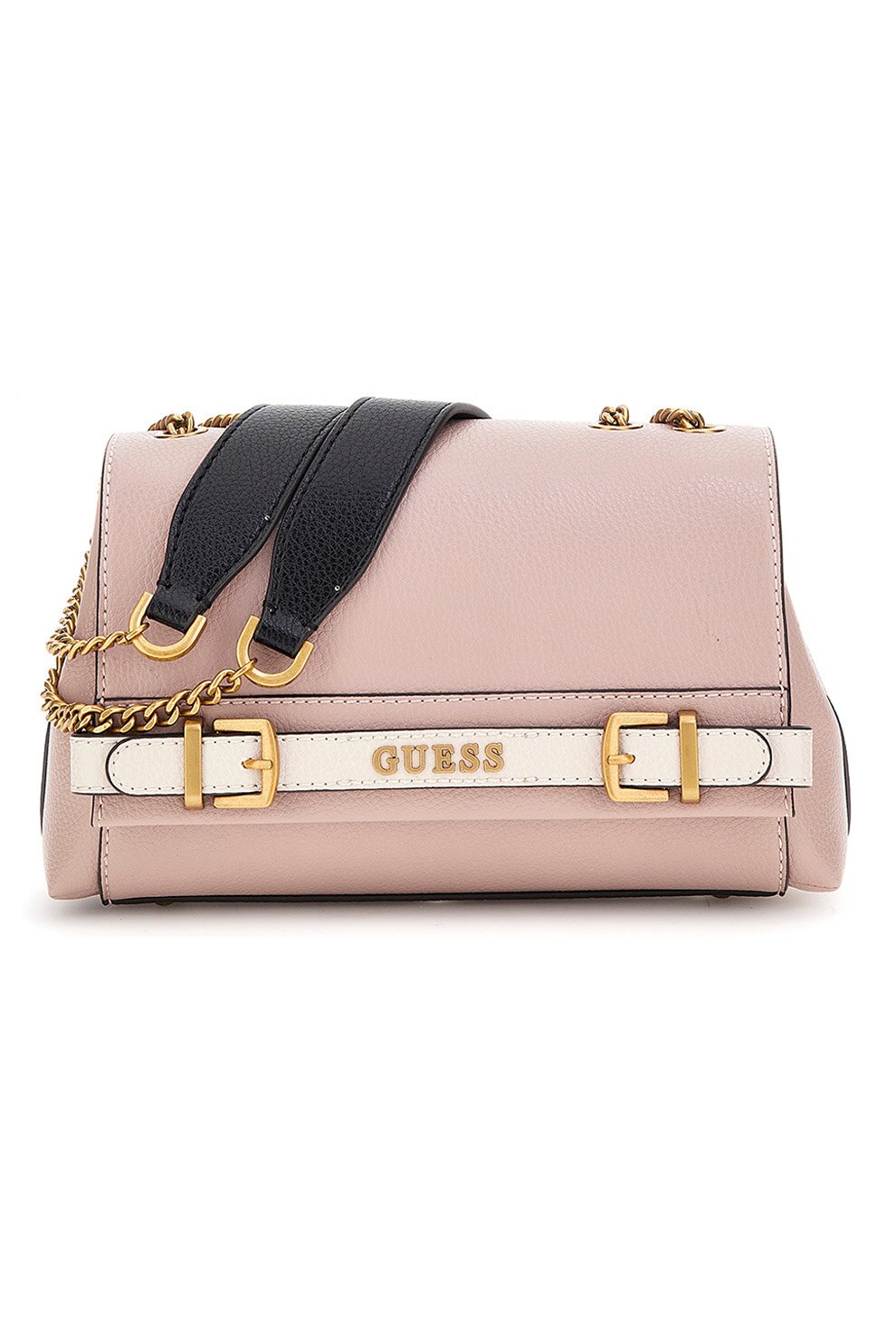 Guess, Geanta crossbody de piele ecologica Sestri, Roz pastel - eMAG.ro