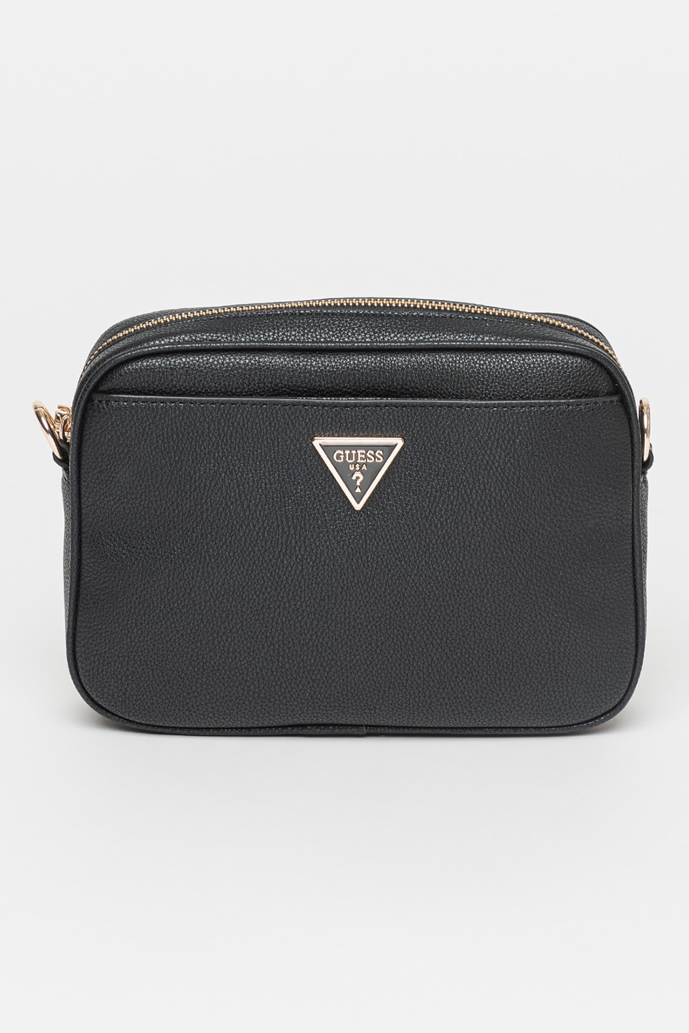 Guess, Geanta crossbody de piele ecologica Meridian, Negru - eMAG.ro