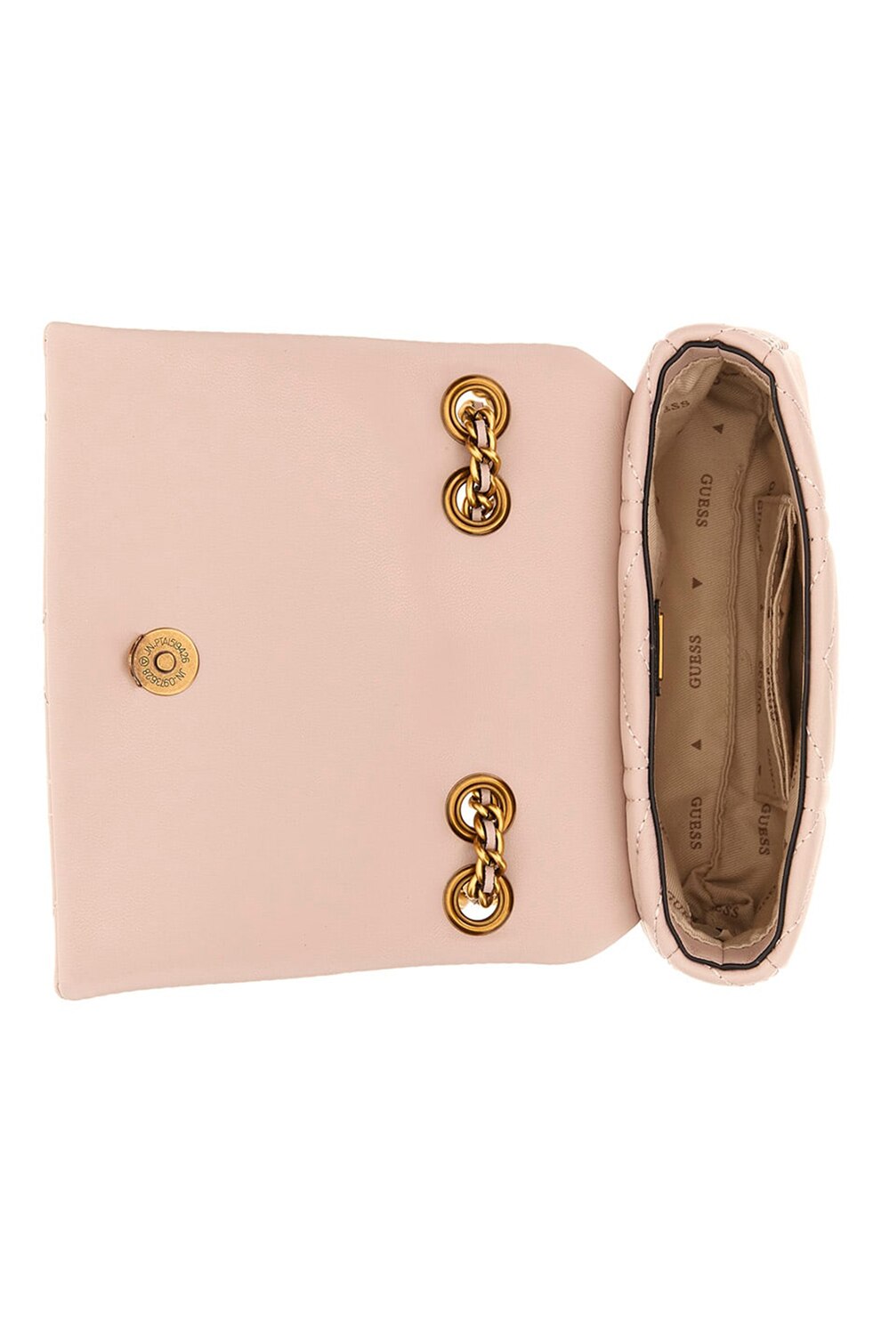 Guess, Geanta crossbody mini cu logo Lovide, Piersica - eMAG.ro