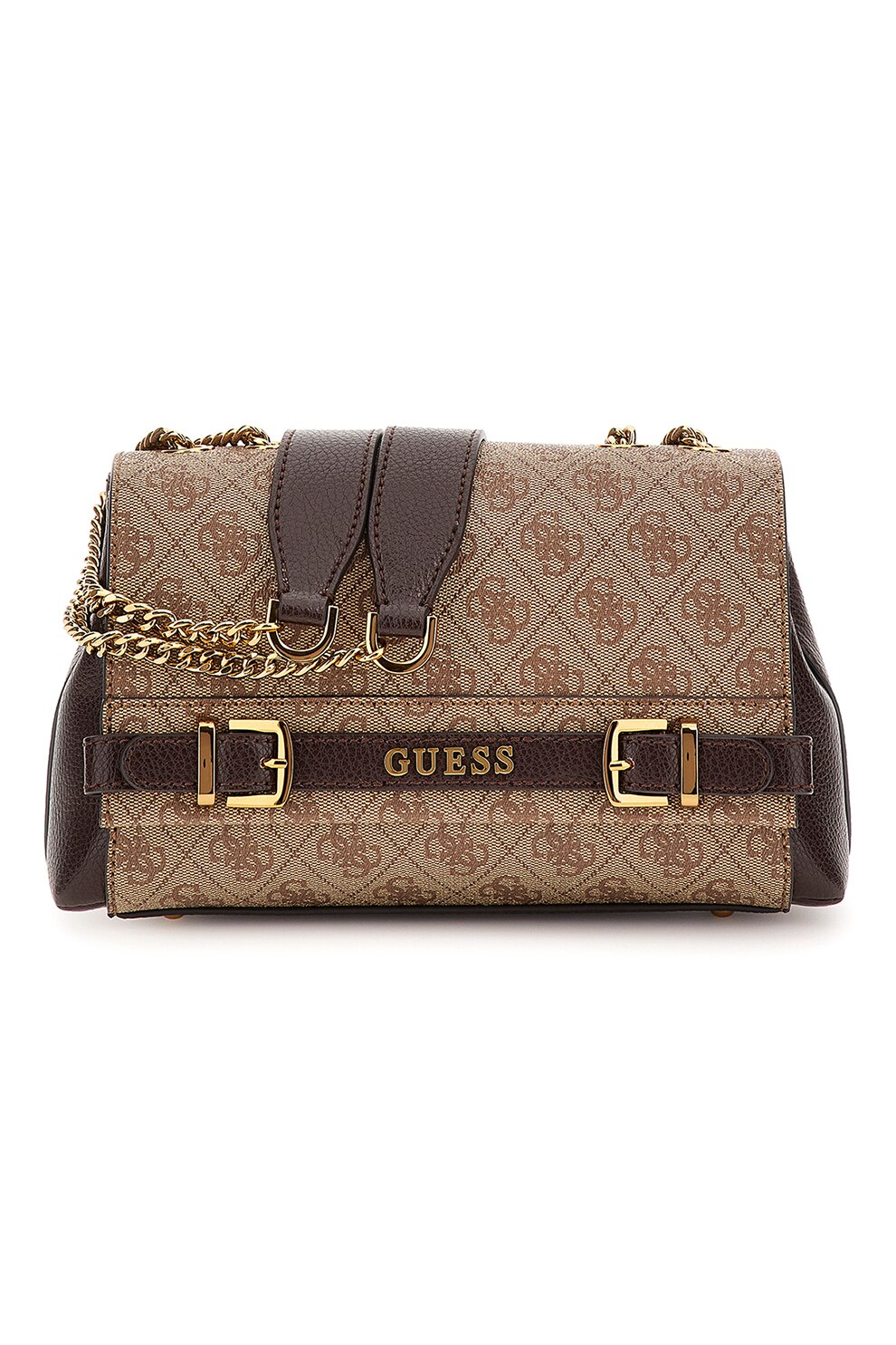 Guess, Geanta crossbody de piele ecologica Sestri, Maro camel - eMAG.ro