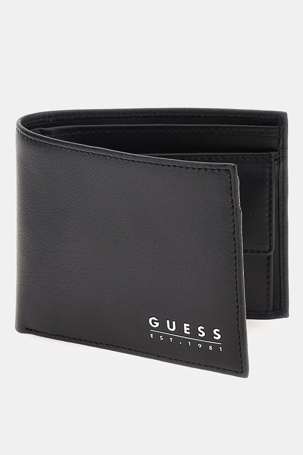 Guess, Portofel din piele Fidenza, Negru - eMAG.ro