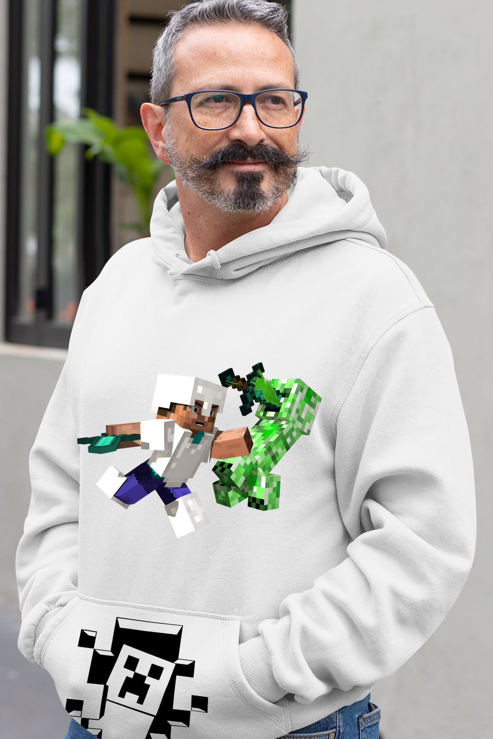 Hanorac Barbati Minecraft Steve Fight Creeper Survival - eMAG.ro