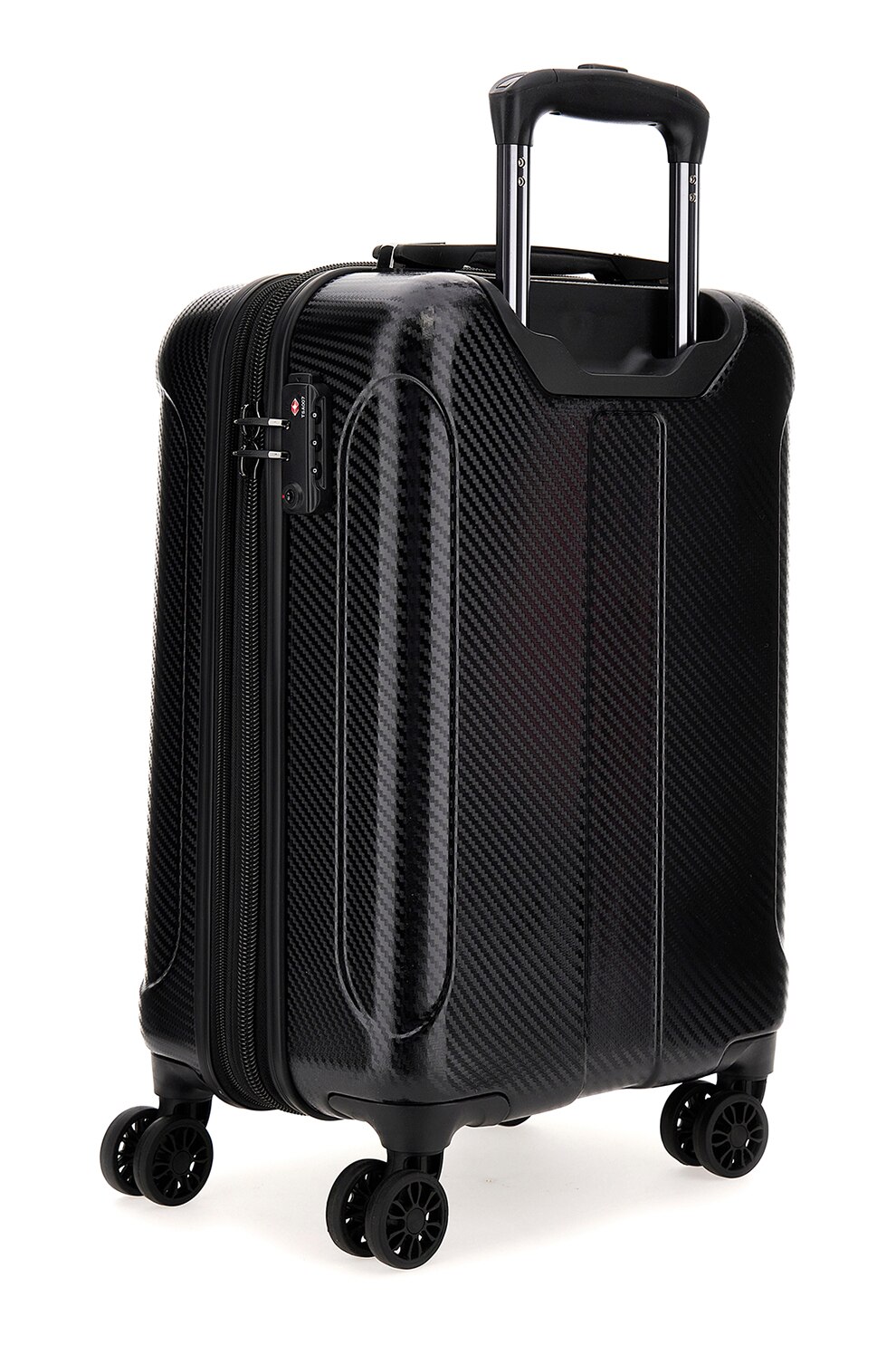 Guess, Куфар на колелца Lustre с лого, Черен - eMAG.bg