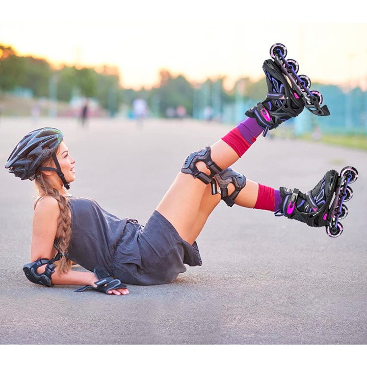 Ролери За деца и възрастни Светещи силиконови колела Регулируеми 4 колела в една линия