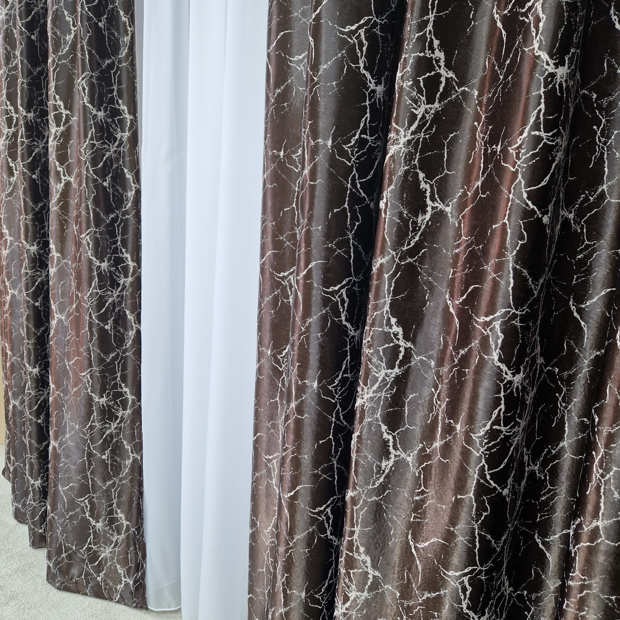 Draperie Maro-Crem 2 buc x 100 x 220 - eMAG.ro