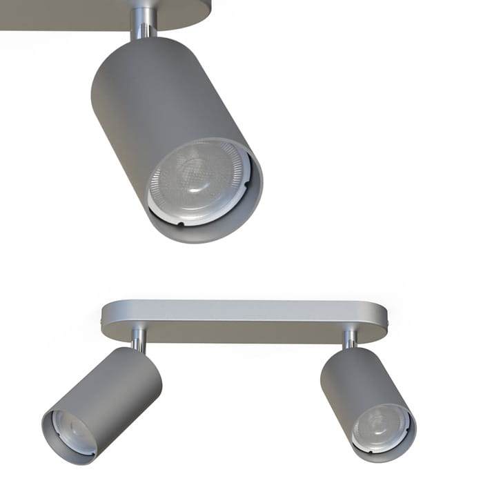 Banda cu spoturi, Nowodvorski, GU10, 2 x 10W, Argintiu - eMAG.ro