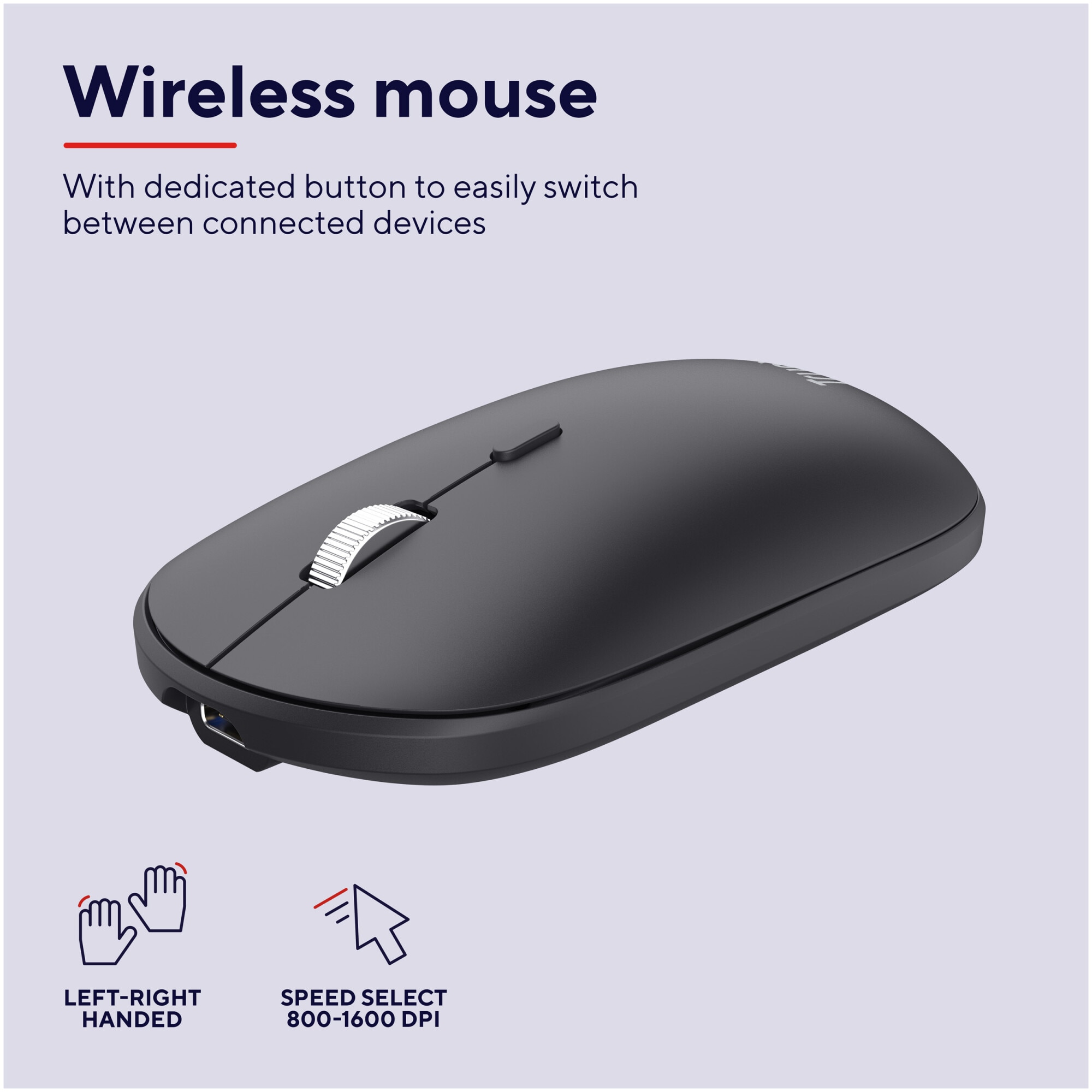 Kit tastatura + mouse Wireless/Bluetooth, Trust LYRA, Multi-Device ...
