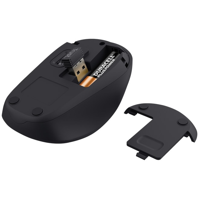 Mouse wireless silentios Trust Yvi+ ECO, 800-1600 DPI, negru - eMAG.ro