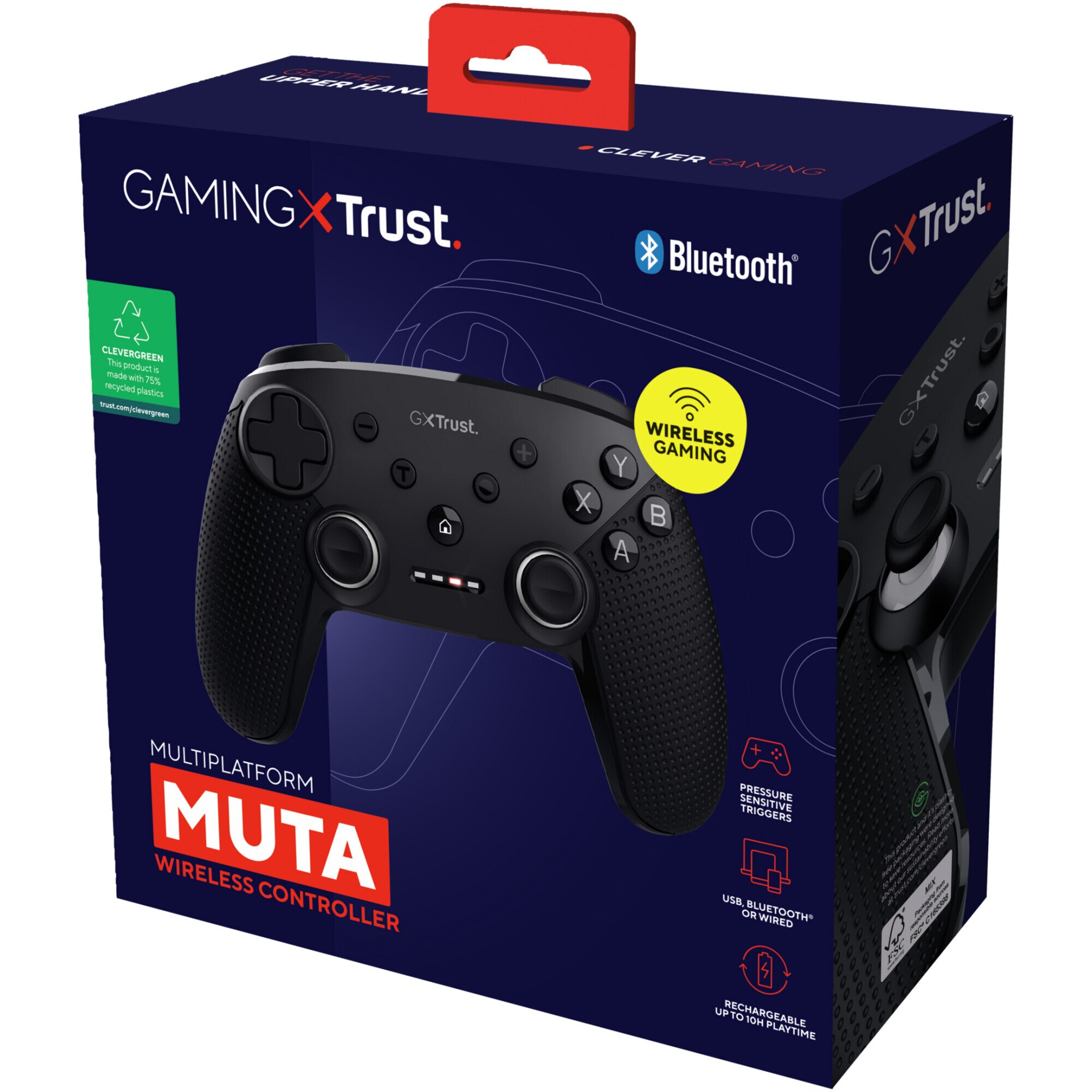 Controller Wirelles Trust GXT 542 Muta, Negru pentru PC, Nintendo ...