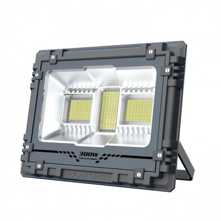 Proiector cu panou solar, impermeabil, din aluminiu, cu telecomanda si ...