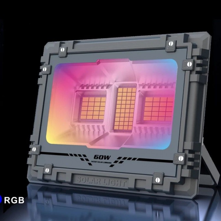 RGB led соларен прожектор, С високоговорител и управление с приложение ...