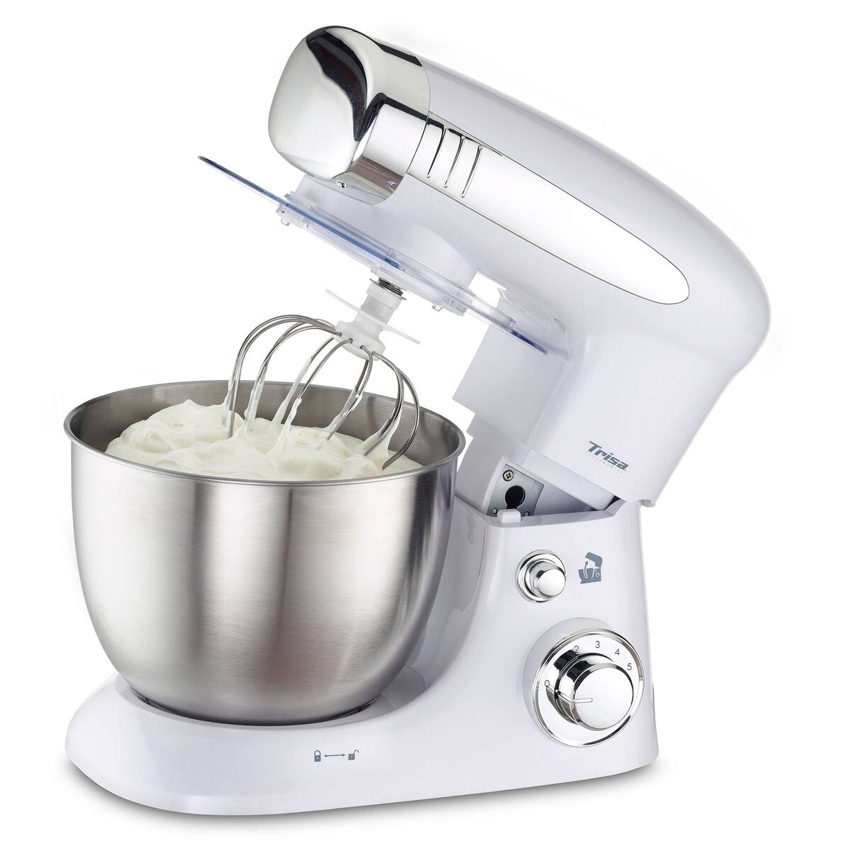 Mixer planetar Trisa Mix Chef 6608.7012, 800 W, bol inox 4 l, 6 viteze ...