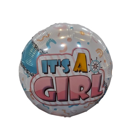 Balon folie rotund colorat, it`s a girl, 45 cm - eMAG.ro