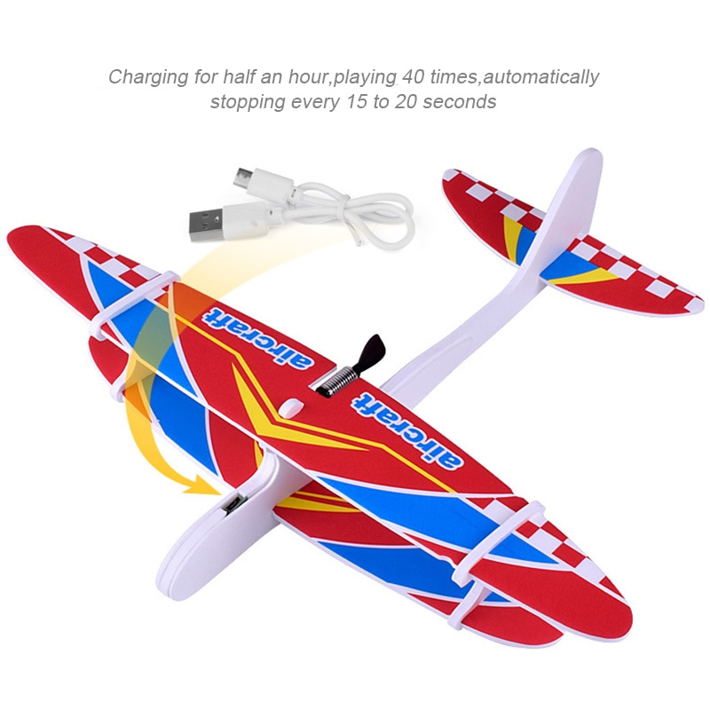 Avion zburator din polistiren cu motor electric, Zola®, incarcare USB ...