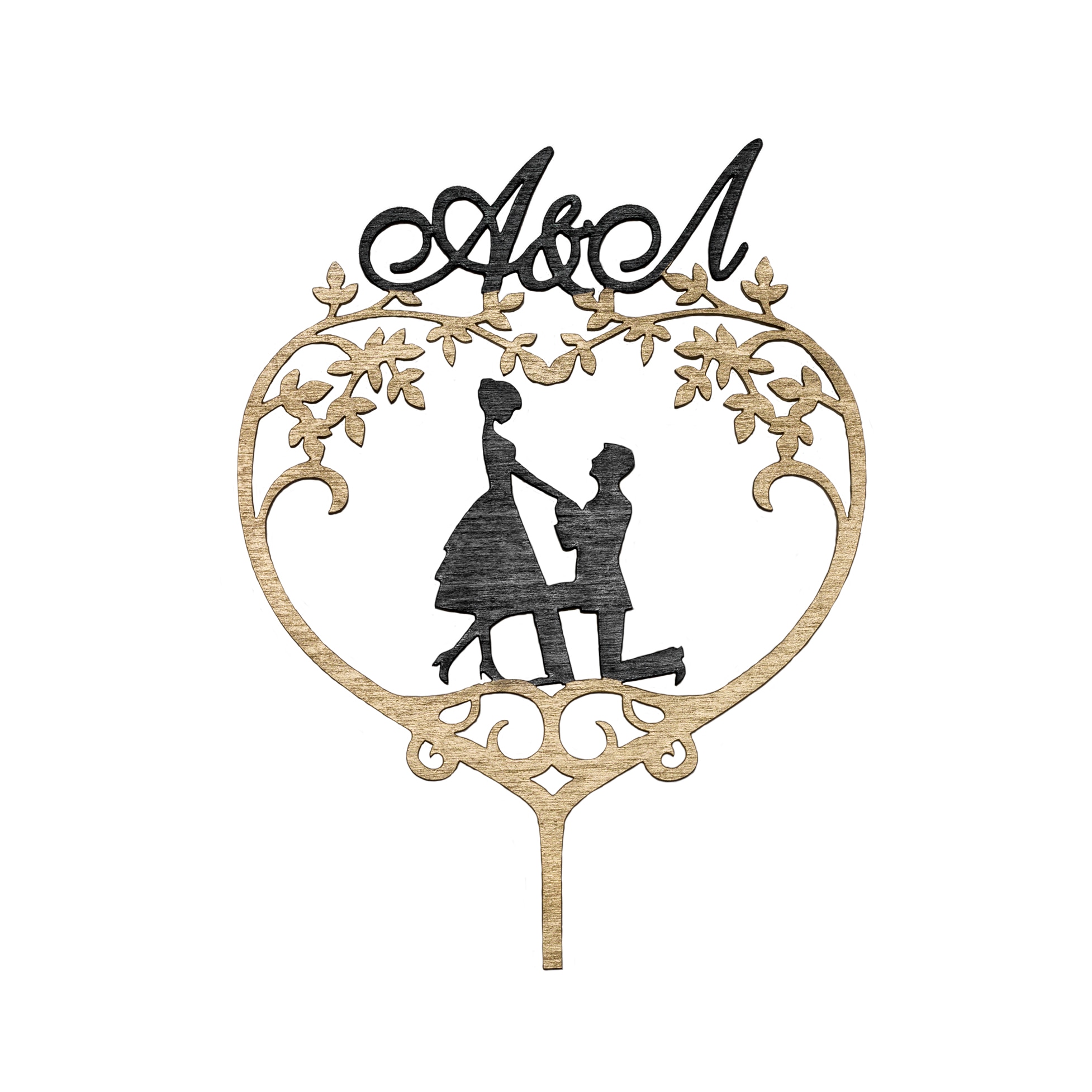 Topper nunta personalizat cu initiale 22x30 - eMAG.ro