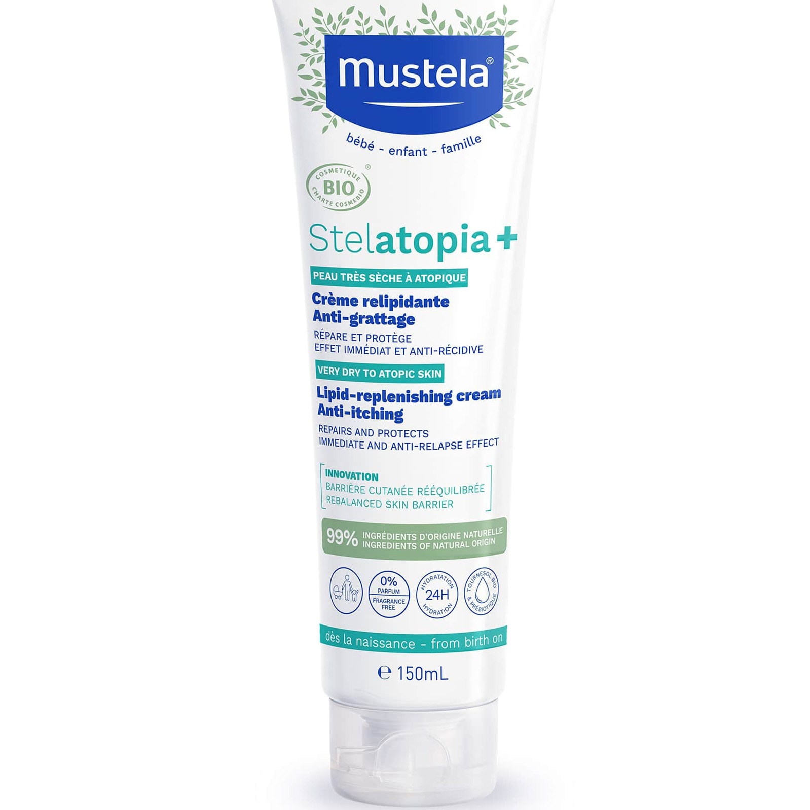 Mustela Stelatopia+ lipid helyreállító krém, 150 ml - eMAG.hu