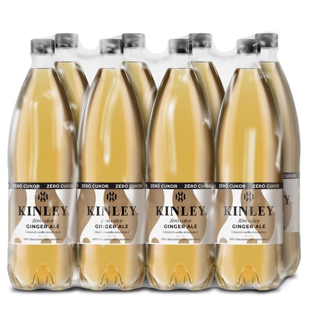 Kinley Ginger Ale Zero gyömbér ízű szénsavas üdítőital, 8x1.5l - eMAG.hu