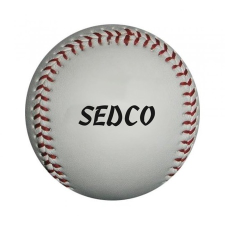 Minge de baseball, Sedco, Piele ecologica, Alb, 2 - eMAG.ro