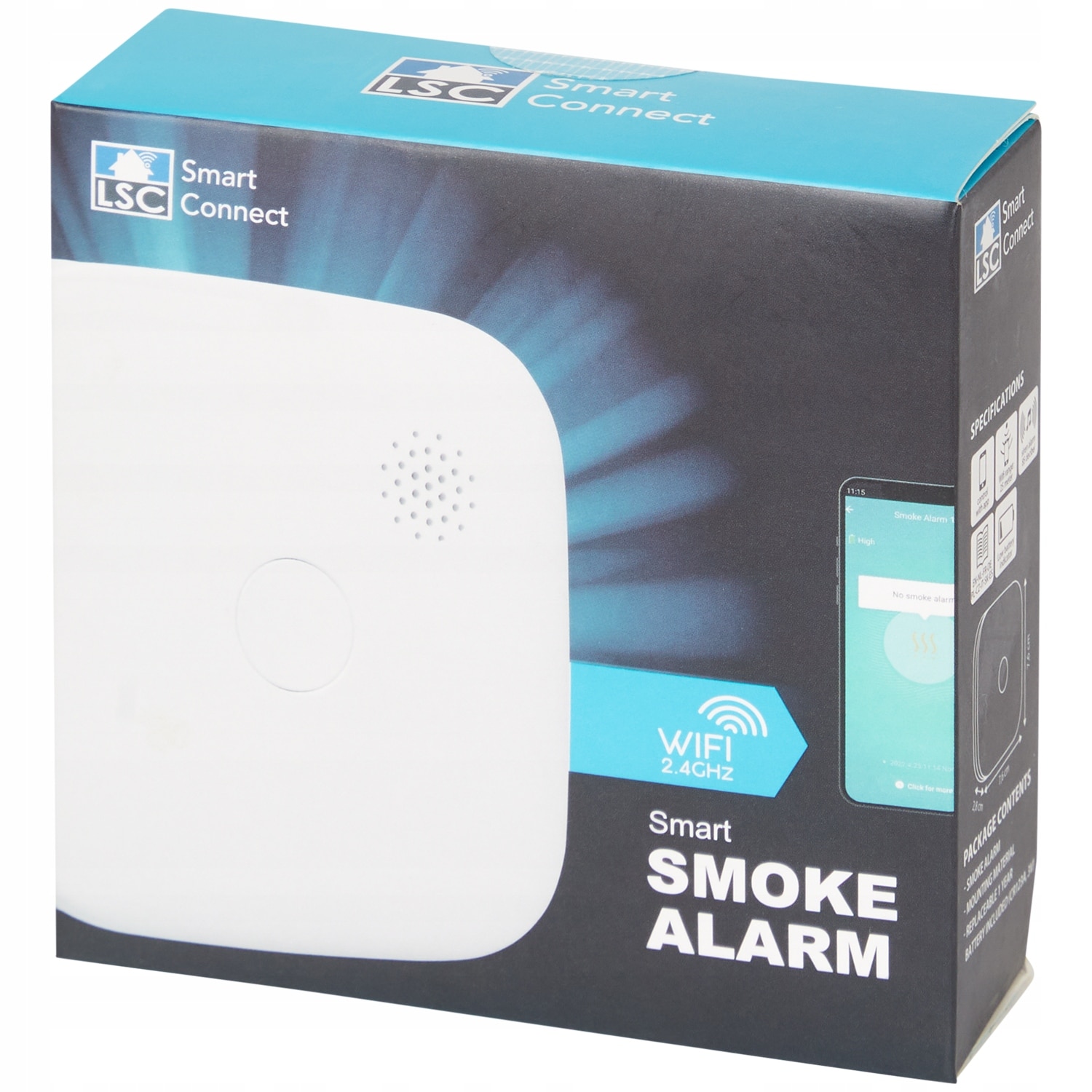 Detector de fum, LSC, 85 dB, Alb - eMAG.ro