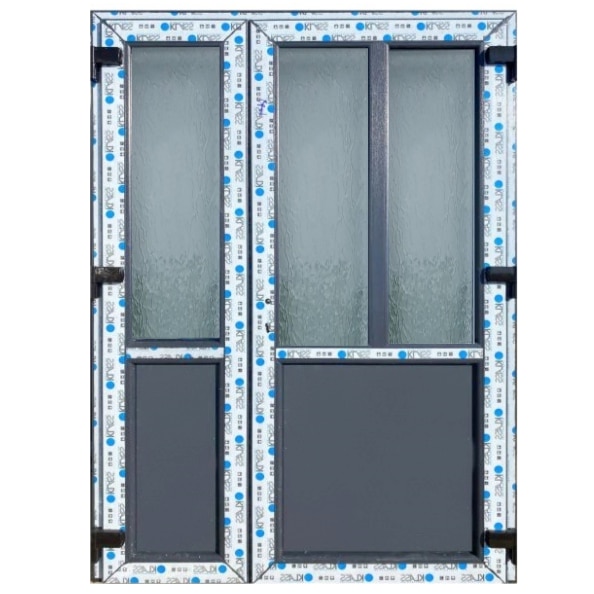 Usa dubla T model, culoare gri antracit, dimensiune 130x200 - eMAG.ro