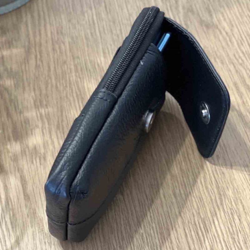 Borseta Curea tip Toc Telefon, Negru, compatibila cu smartphone-uri cu ...