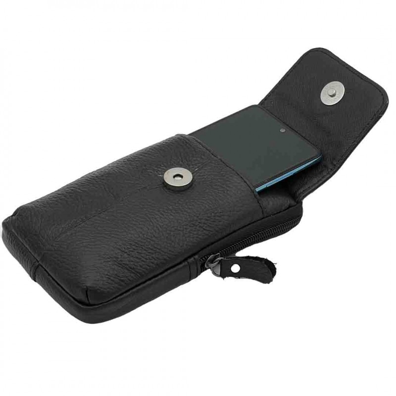 Borseta Curea tip Toc Telefon, Negru, compatibila cu smartphone-uri cu ...