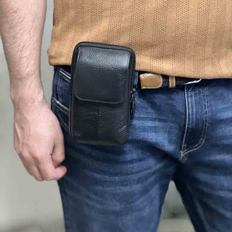 Borseta Curea tip Toc Telefon, Negru, compatibila cu smartphone-uri cu ...