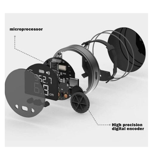 Ruleta Rotunda Digitala cu ecran LCD, Portabila, pentru suprafete plate ...