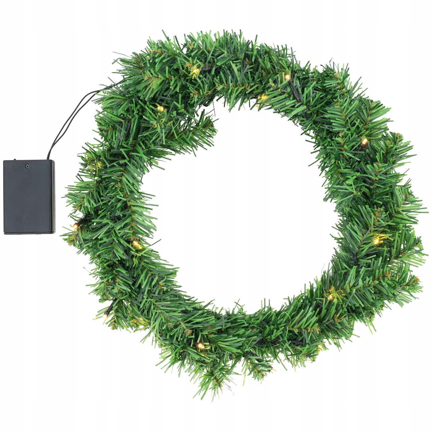 Coronita LED pentru decorarea usii, 40x40 cm, Verde - eMAG.ro