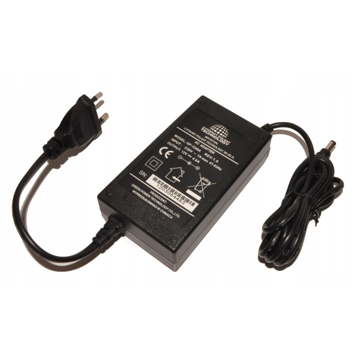 Sursa alimentare decodor, Sagemcom, 230V, 50-60 Hz, Plastic, Negru ...