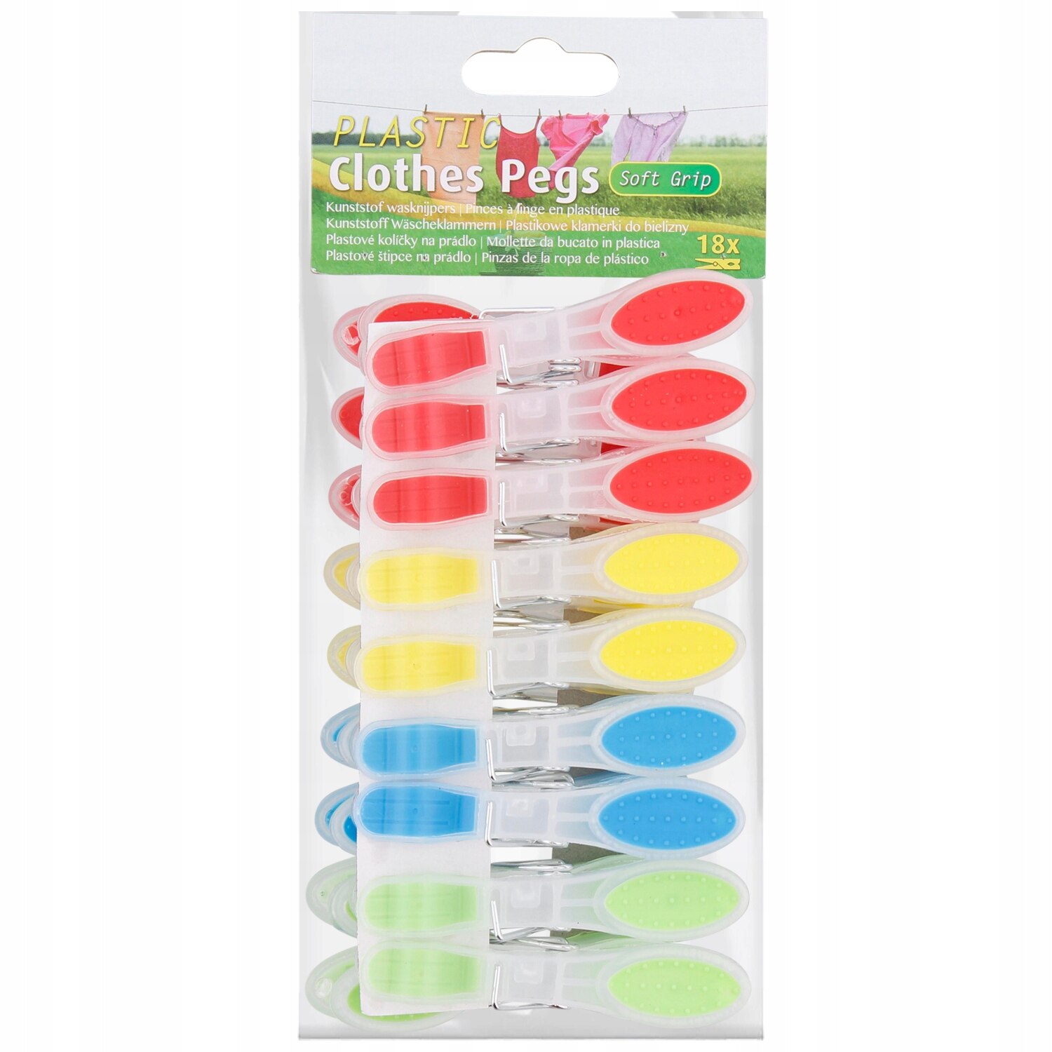 Set 18 carlige rufe, Plastic, Multicolor - eMAG.ro