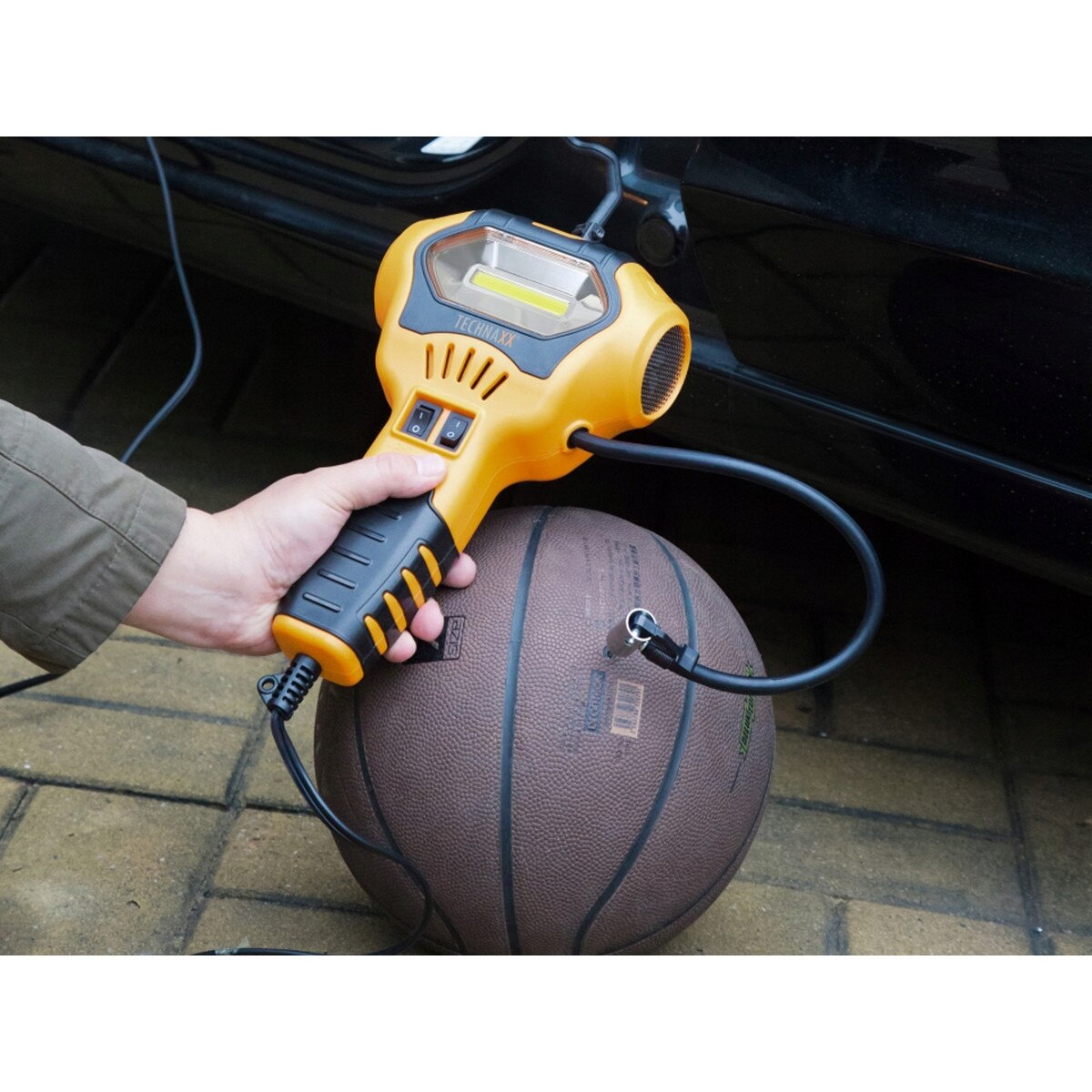 Compresor portabil, Technaxx, 7 bar, Galben - eMAG.ro