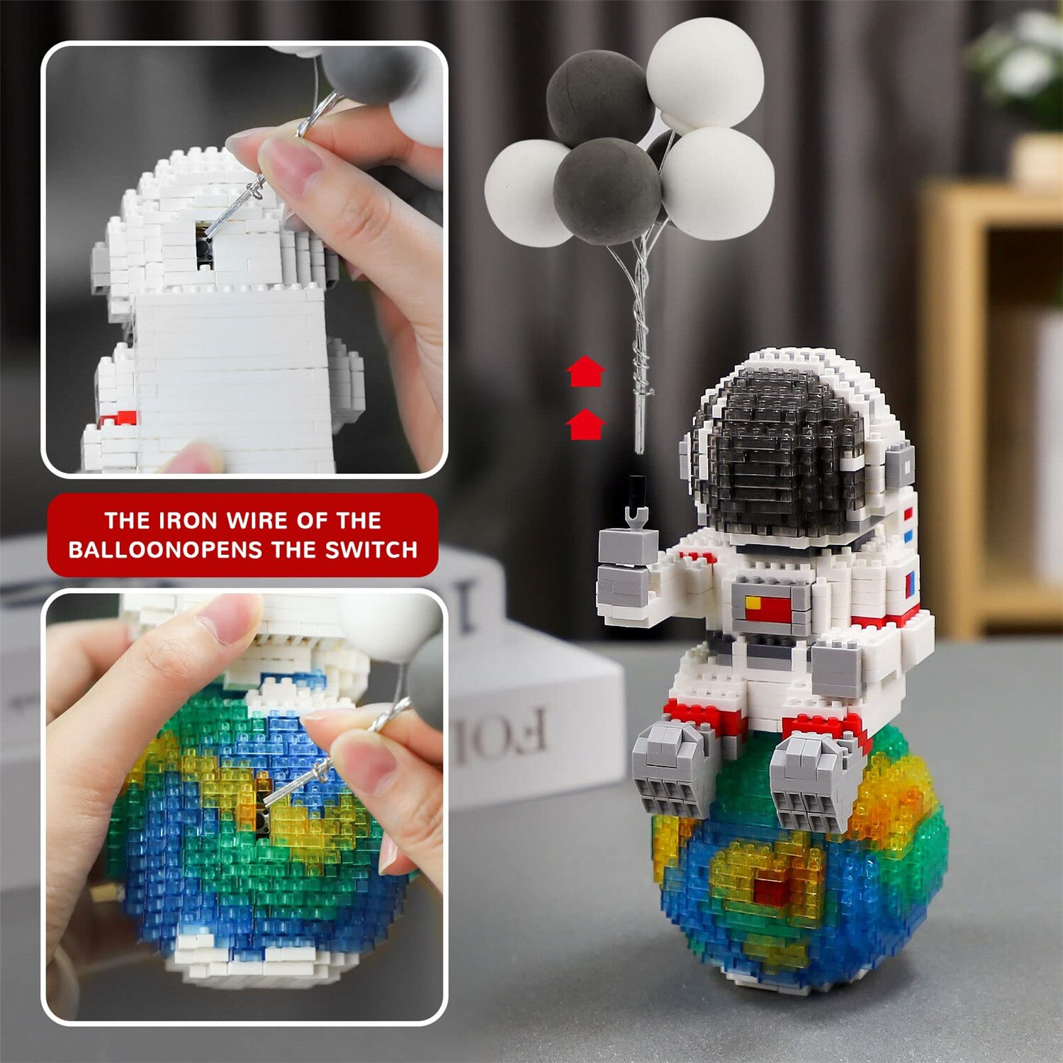 Конструктори Lego, MorFansi, с малък модел балон, LED ефект, 1368 части ...