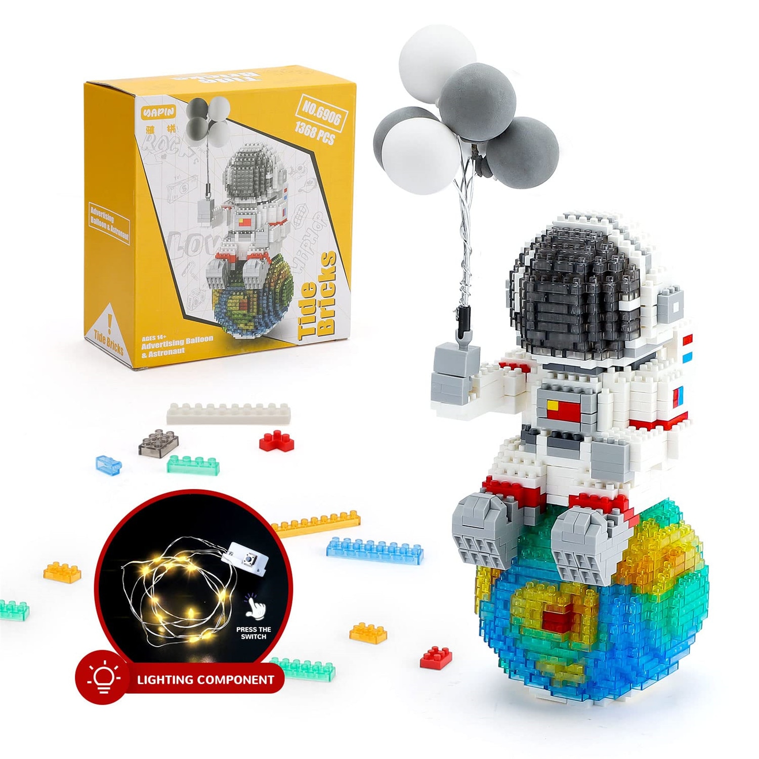 Конструктори Lego, MorFansi, с малък модел балон, LED ефект, 1368 части ...